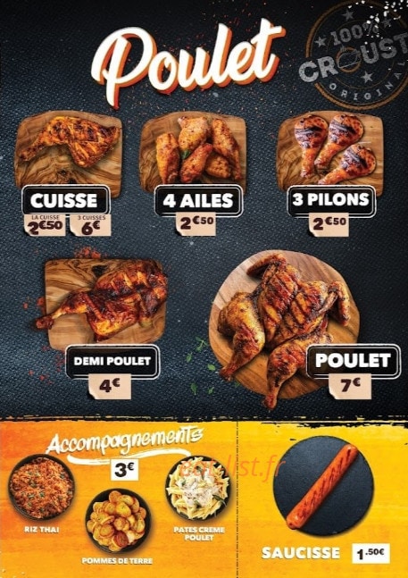 100% Crousti Original à Sevran - menu et photos