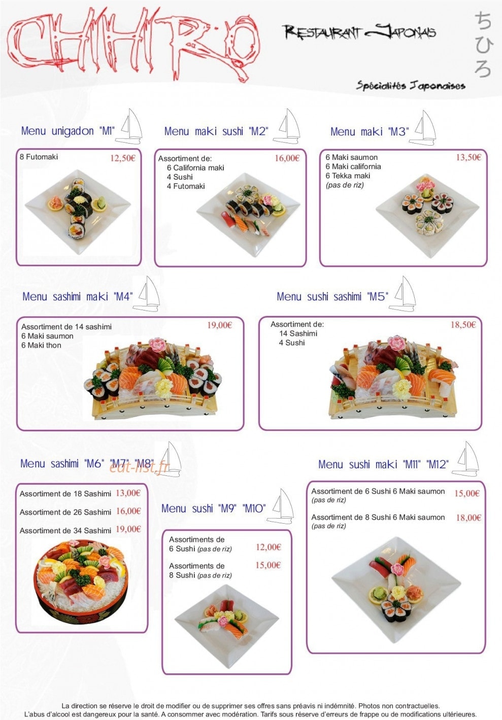Chihiro à Neuilly sur Marne - menu et photos