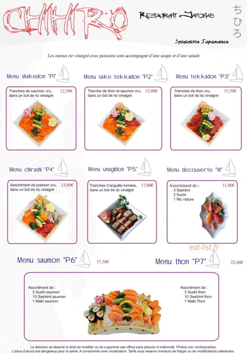 Chihiro à Neuilly sur Marne - menu et photos