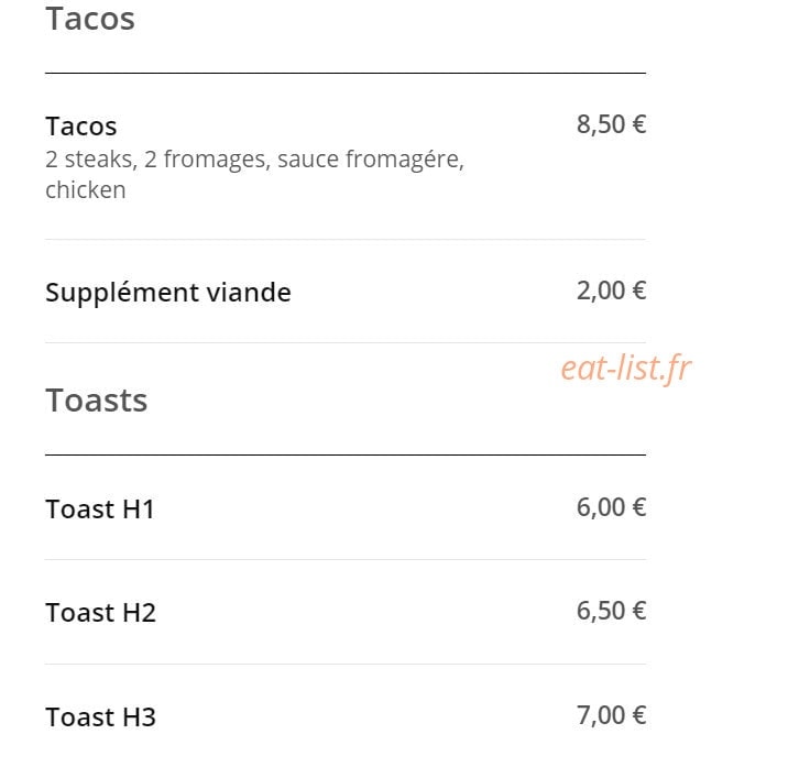 Le Mirage à Drancy - menu et photos