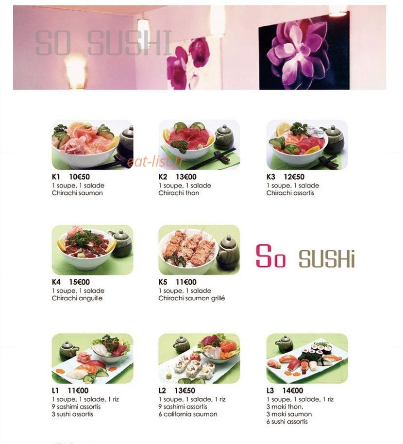 So sushi à La Varenne Saint Hilaire - menu et photos