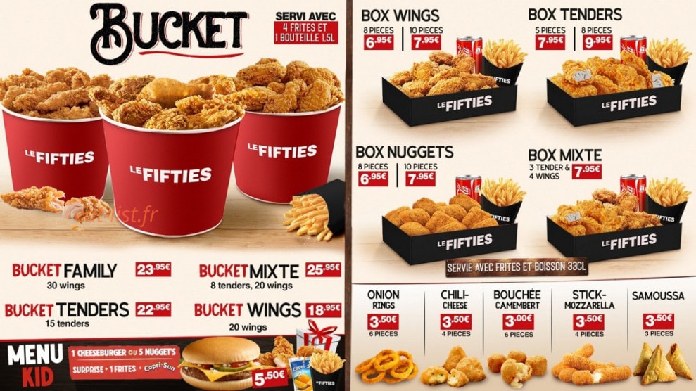 Le Fifties à Thiais - menu et photos