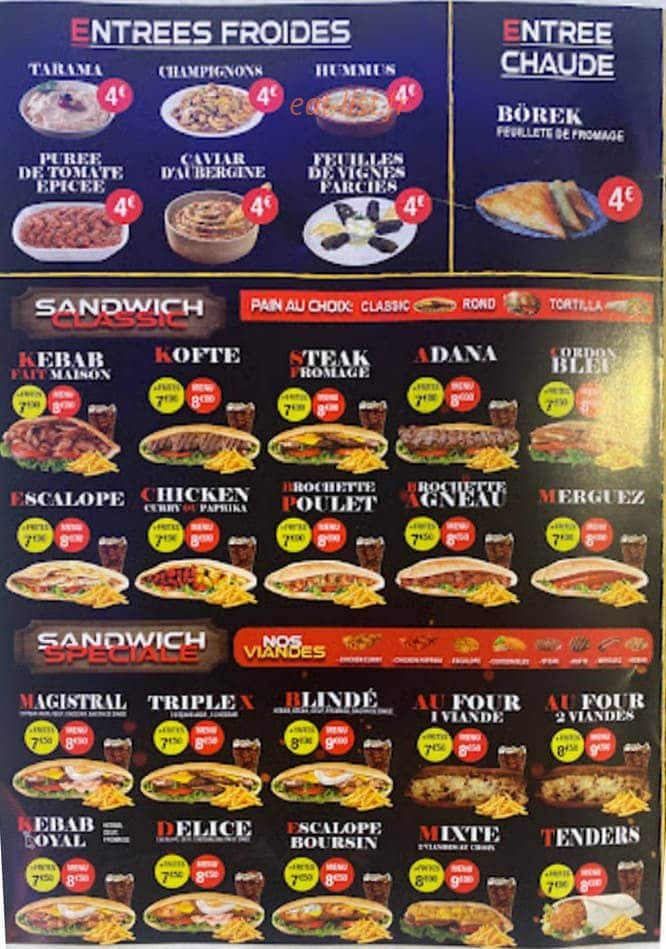 Le Constantinople à Pontoise - menu et photos