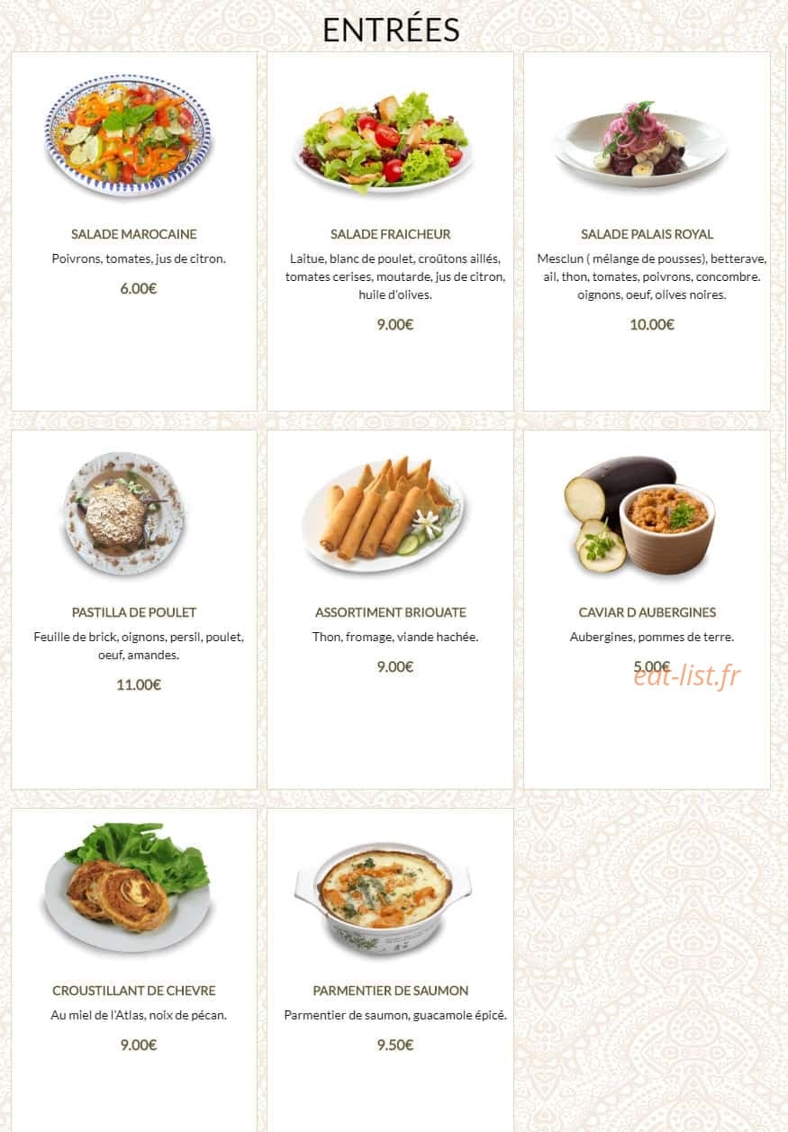 Le Palais Royal à Pontoise - menu et photos