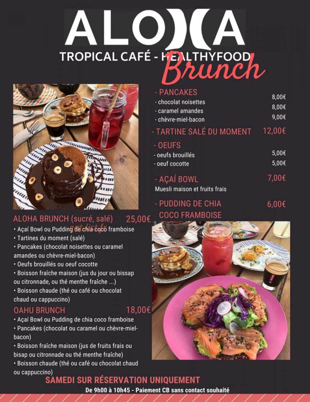 Aloha Tropical Café à Les Trois Bassins - menu et photos
