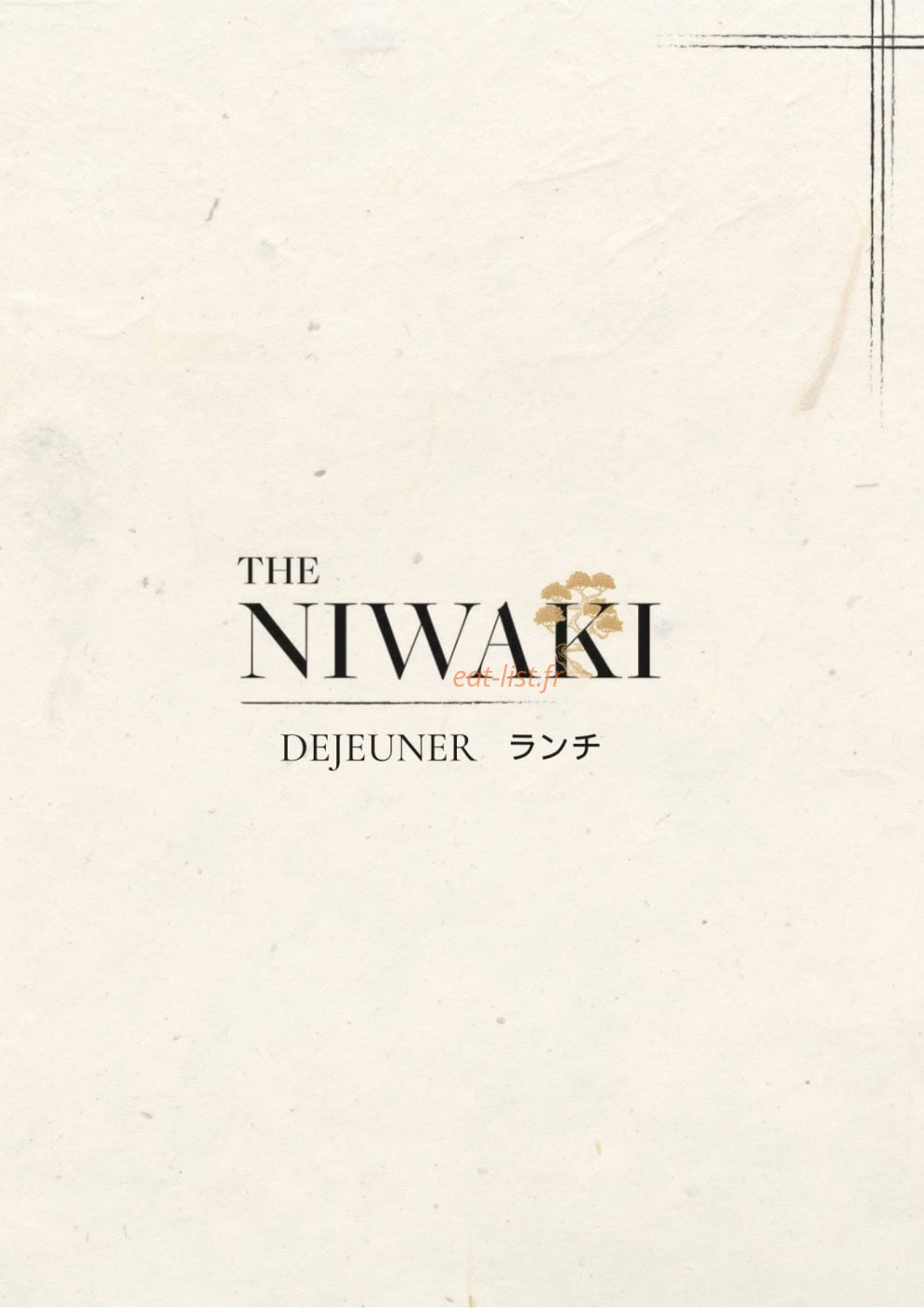 The Niwaki à Monaco - menu et photos