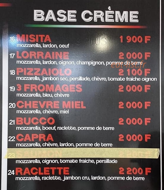 Paolo pizza à Faaa - menu et photos