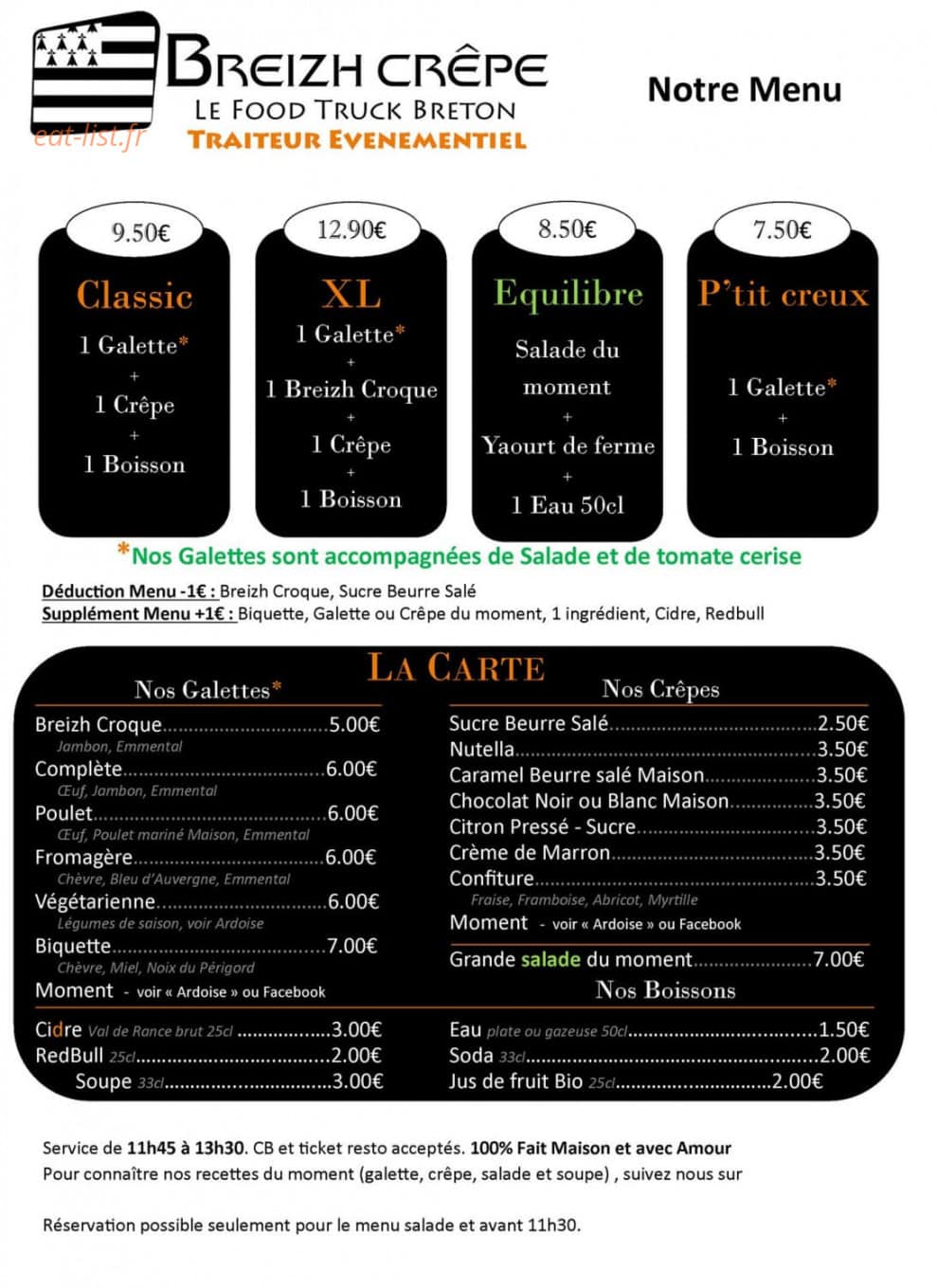 Breizh-Crêpe à Lyon 9 - menu et photos