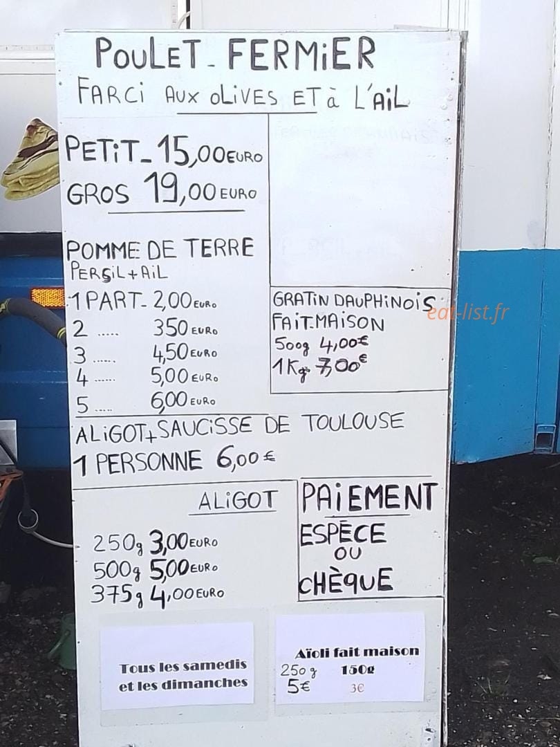 Chez Tatie - Food Truck à Montbeton - menu et photo
