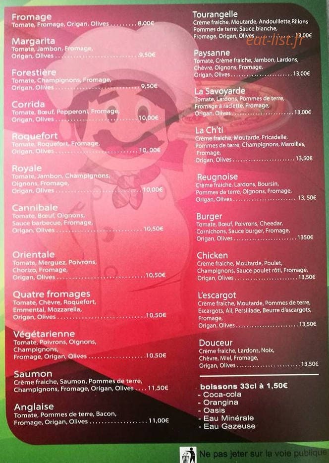 Dom Pizza à Vouvray - menu et photos