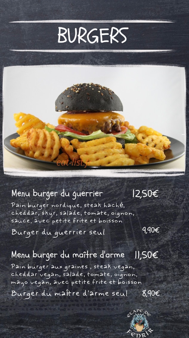 Etape de Fenrir à Luynes - menu et photos
