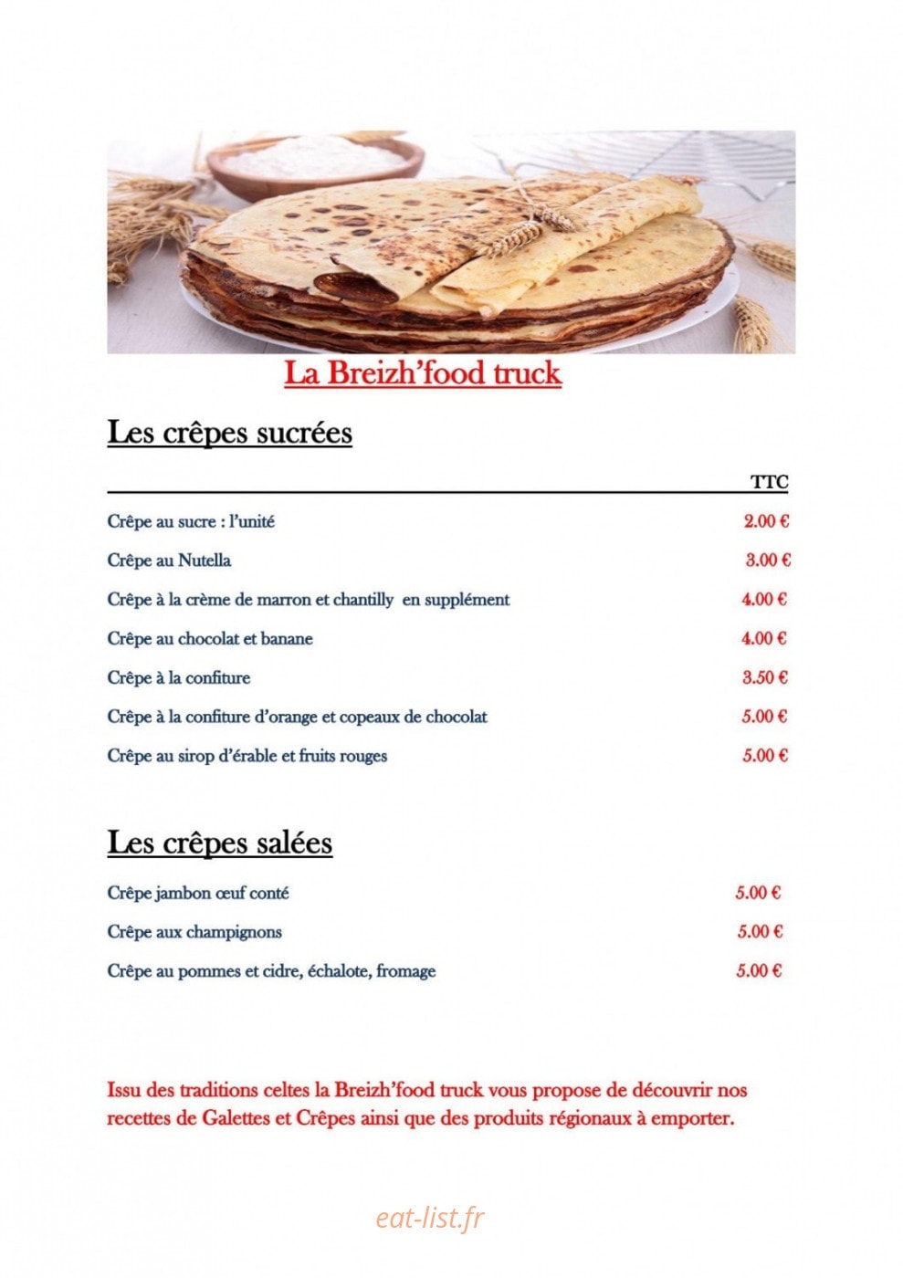 La Breizh'food à Asnieres sur Seine - menu et photos