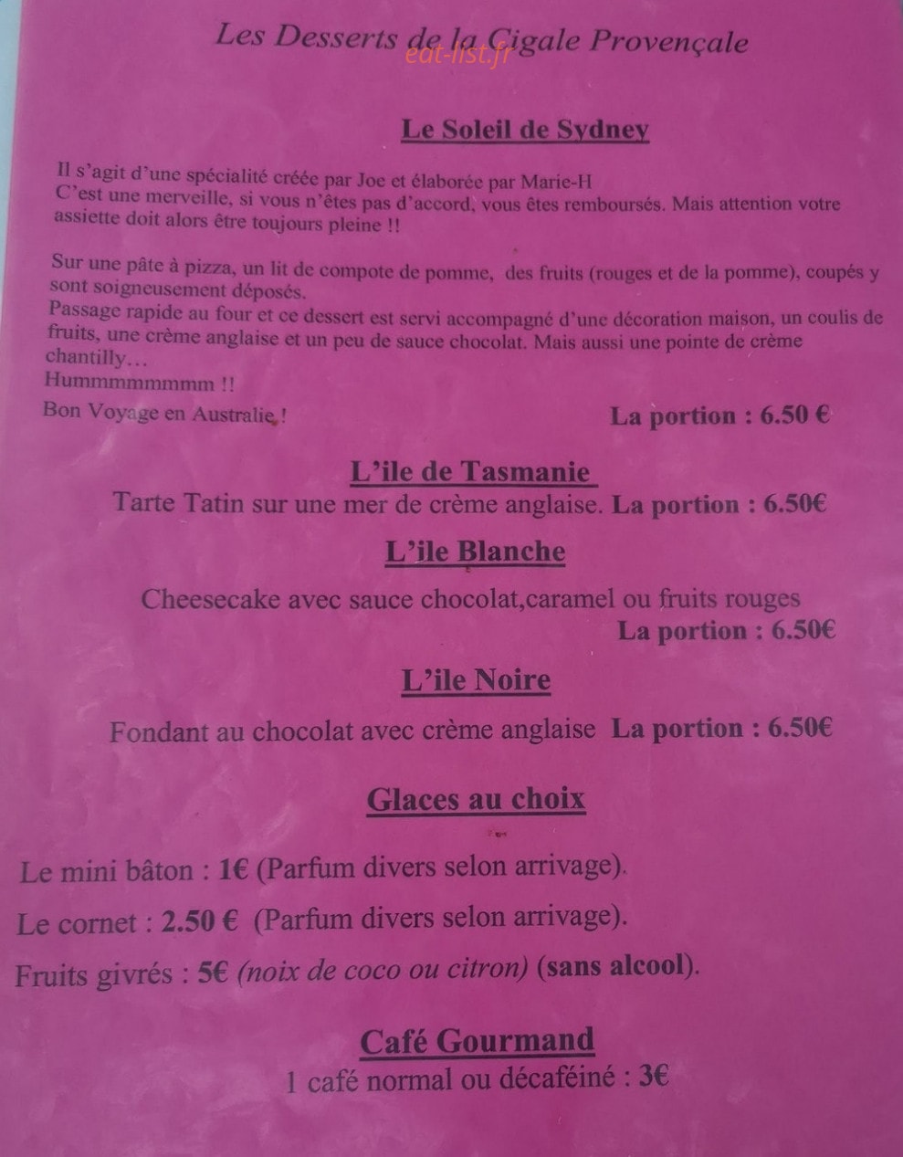 La cigale provençale - Food Truck à Correns - menu et photos