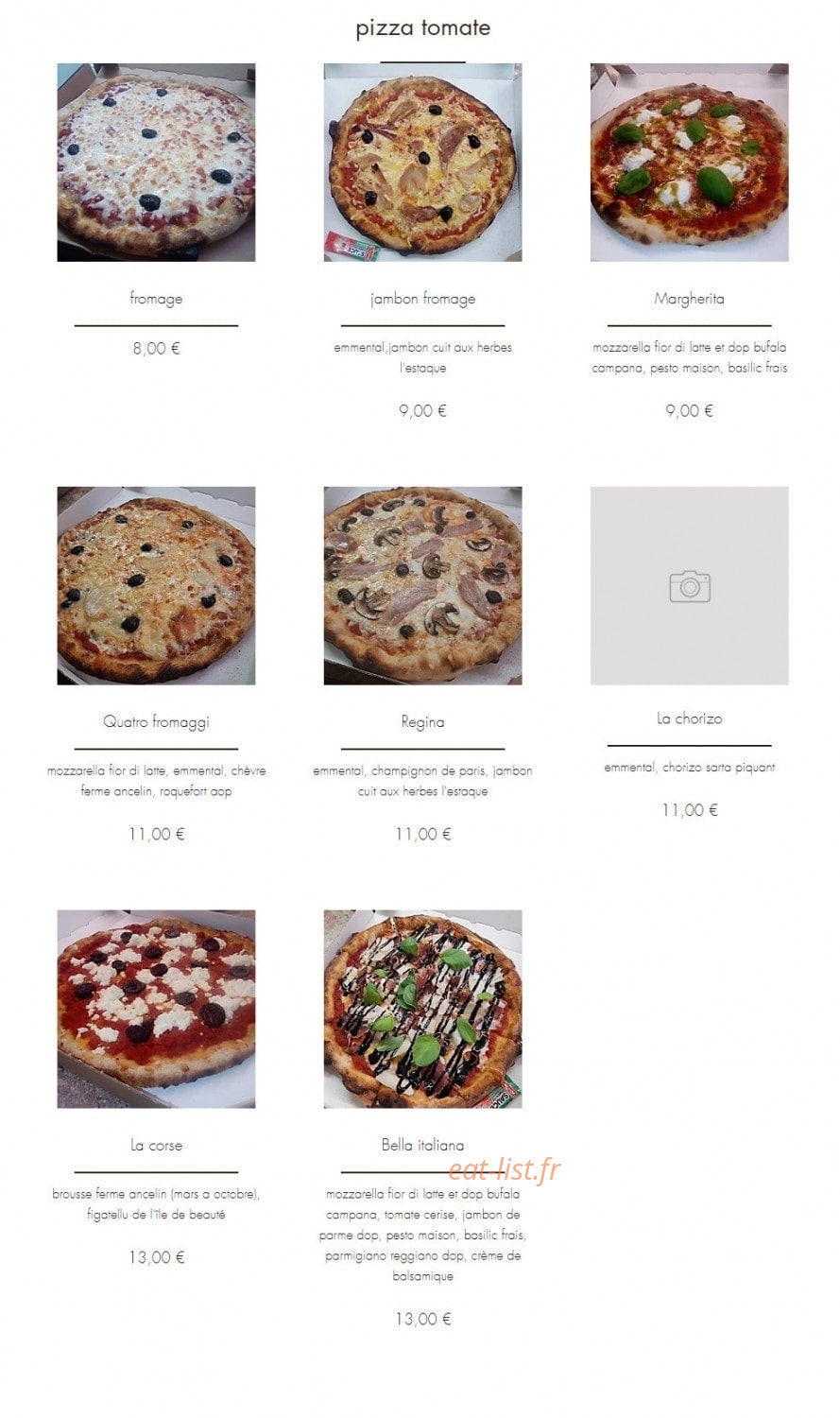 Romance pizza à Istres - menu et photos