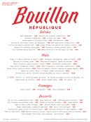Bouillon République à Paris 3 - menu et photos